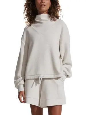 Varley Varley Betsy Funnel Neck Sweatshirt Ivory Marl