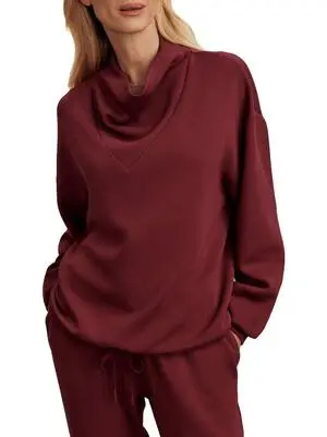 Varley Varley Betsy Funnel Neck Sweatshirt New Maroon