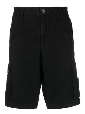 Stone Island Compass-patch Cargo Shorts - Black