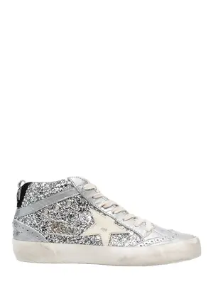 GOLDEN GOOSE Glittered High-top Sneakers - Silver