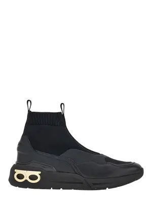 FERRAGAMO Cosma Sock Sneakers - Black