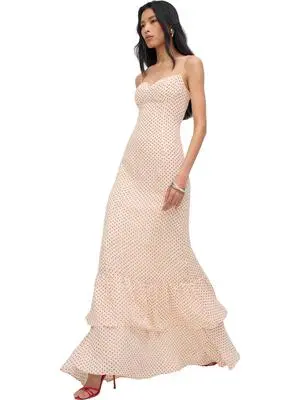 Reformation Bebe Knit Strapless Maxi Dress - Flame | Editorialist