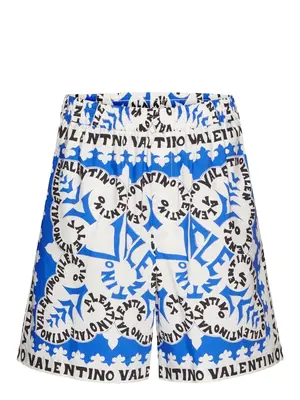 Valentino Garavani Elasticated Waist Shorts - Blue