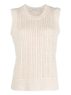 GOLDEN GOOSE Chunky Knit Vest - Neutrals