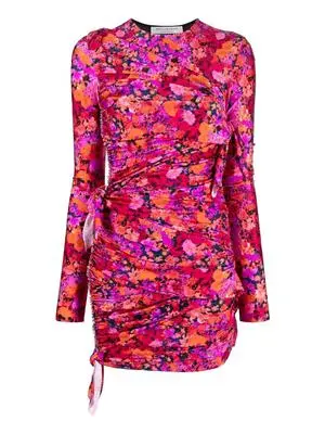 Philosophy Di Lorenzo Serafini Floral-print Minidress - Orange