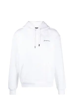 Jacquemus Le Sweatshirt Brodé Hoodie - White