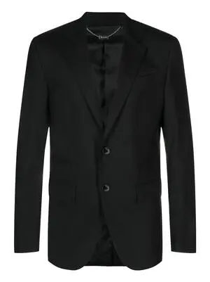 BILLIONAIRE Crest-motif Single-breasted Blazer - Black