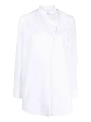 JIL SANDER Wrap-design Cotton Shirt - White