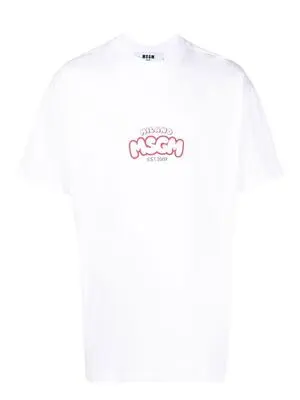 MSGM Logo-print T-shirt - White