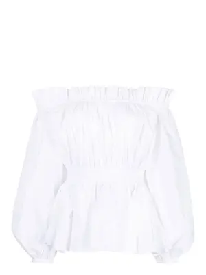Alexander McQueen Off-shoulder Blouse - White