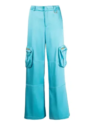 Blumarine Wide-leg Trousers - Blue