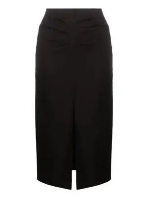 Isabel Marant Box-pleat Pencil Skirt - Black