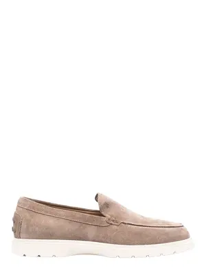 TOD'S Suede Slip-on Loafers - Neutrals