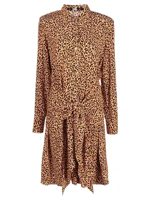 Karl Lagerfeld Leopard-print Shirtdress - Orange
