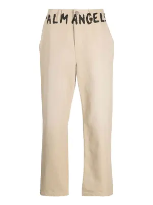 PALM ANGELS Logo-print Chino Trousers