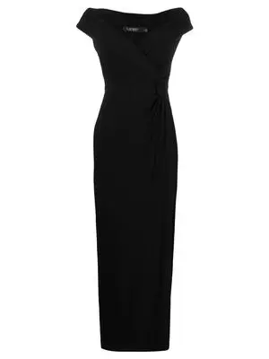 Ralph Lauren Sleeveless Pinched-waist Gown - Black
