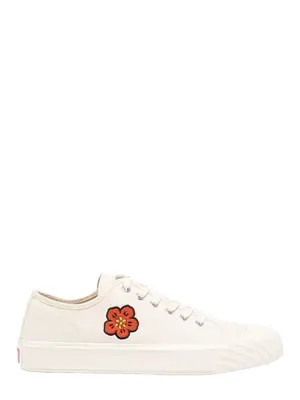 Kenzo Embroidered Low-top Sneakers - White