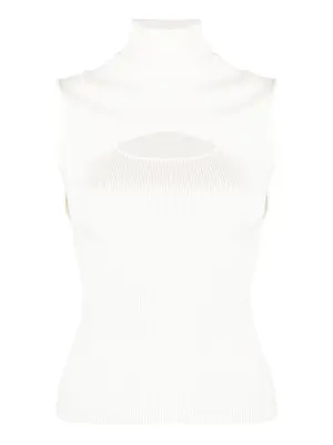SIMKHAI Simkhai Easton Cut-Out Ribbed Top