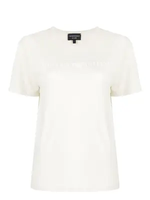 Emporio Armani Logo-print T-shirt - Neutrals