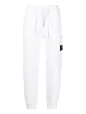 Stone Island Compass-motif Track Pants - White