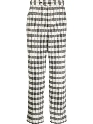 BODE Geometric-pattern Trousers - White