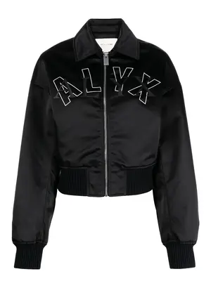 1017 Alyx 9sm Embroidered Logo Bomber Jacket - Black
