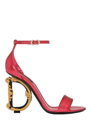 Dolce & Gabbana Baroque Dg 105mm Leather Sandals - Red