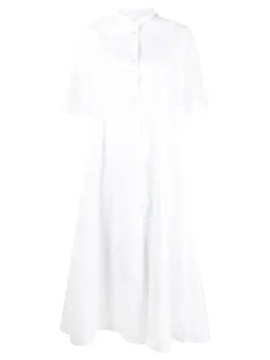 JIL SANDER Cotton Shirt Dress - White