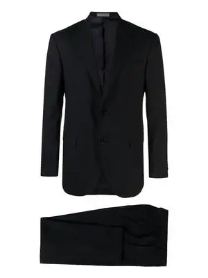 Corneliani Single-breasted Virgin Wool Suit - Blue