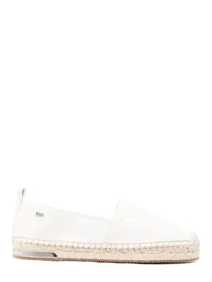 Dkny Logo-plaque Slip-on Espadrilles - White