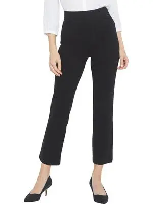 NYDJ Crop Straight Leg Trousers - Black