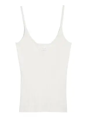 COURREGES Courrèges Logo Rib Tank Top