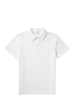 Sunspel Riviera Cotton-mesh Polo Shirt - White