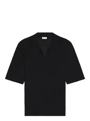 Saint Laurent Polo In Black - Noir
