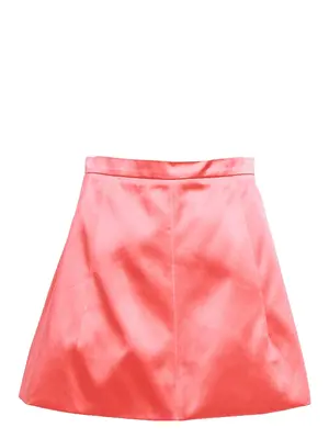 Patou Cotton-blend Satin Miniskirt - Pink
