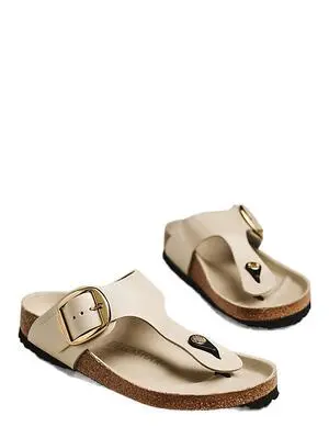 BIRKENSTOCK Birkenstock Gizeh Big Buckle High Shine Sandals Oyster