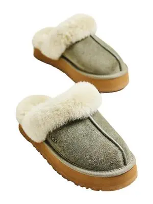 UGG Disquette Slippers Moss Green / Mute Brass