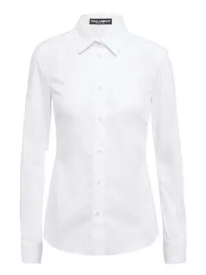 Dolce & Gabbana Cotton Poplin Shirt - White
