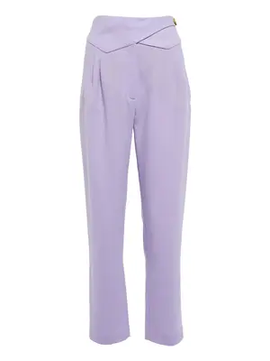BLAZÉ MILANO Basque Straight Virgin Wool Pants - Purple