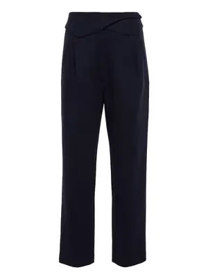 BLAZÉ MILANO Basque High-rise Virgin Wool Pants - Blue