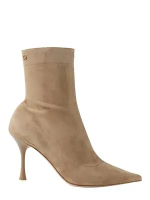 GIANVITO ROSSI 85 Suede Ankle Boots - Brown