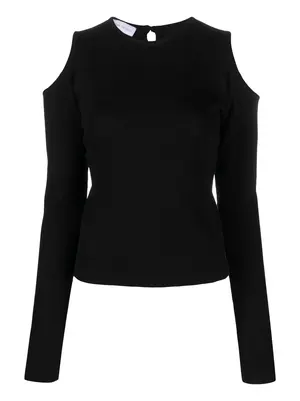 IOANA CIOLACU Ioana Ciolacu Cut-Out Cold-Shoulder Top