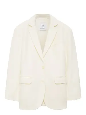 ANINE BING Quinn Single-breasted Blazer - White