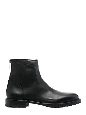 Paul Smith Zip-up Leather Boots - Black