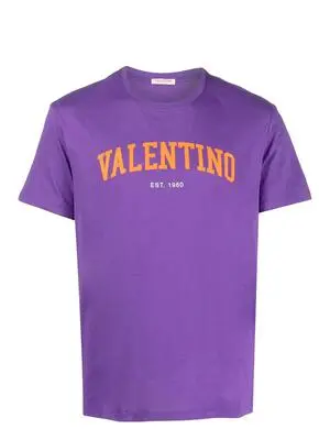 Valentino Garavani Logo-print Cotton T-shirt - Purple