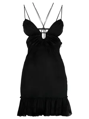 NENSI DOJAKA Cut-out Detail Minidress - Black