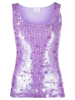 P.a.r.o.s.h Sequin-embellished Midi Dress - Purple
