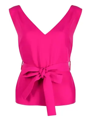 P.a.r.o.s.h Tie-waist Sleeveless Blouse - Pink
