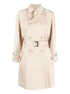 Emporio Armani Belted Trench Coat - Neutrals