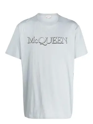 Alexander McQueen Logo-print Cotton T-shirt - Grey
